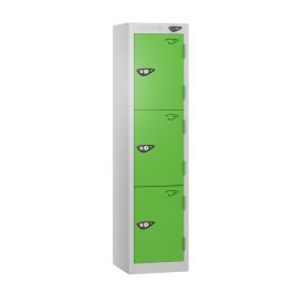 Pure Low 3 Door Locker – Triple Compartment Steel Storage
